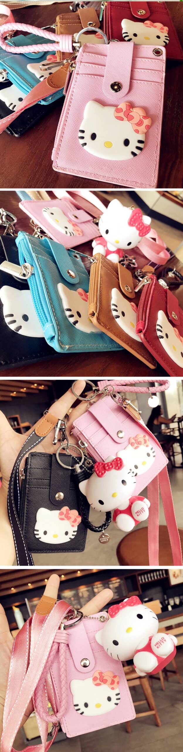 Hello Kitty Coin/ ID Card Holder With Lanyard Pendant Purse ...