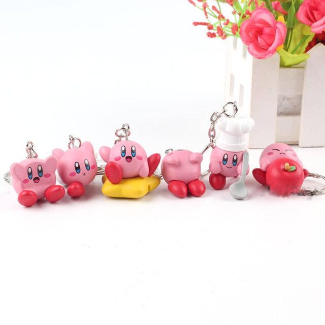 6 Pcs Set Kirby Keychains - KawaiiMerch.com