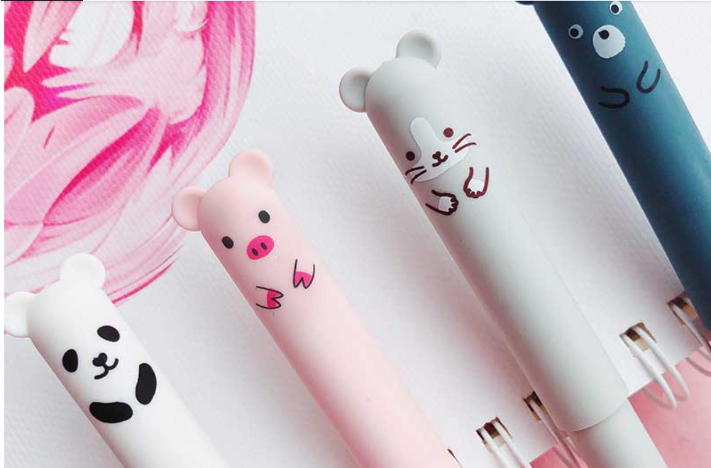 Cartoon Erasable Kawaii Blue Ink Pen - KawaiiMerch.com