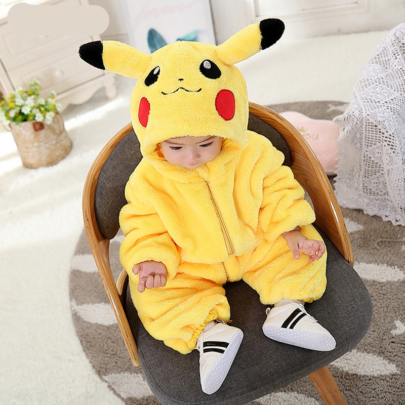 Pokemon Pika Pikachu With Tail Kigurumi Onesie Pajama - KawaiiMerch.com