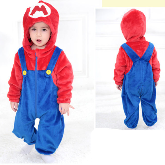 Mario Luigi Baby Kigurumi Onesie Sleepwear Jumpsuit Costume ...