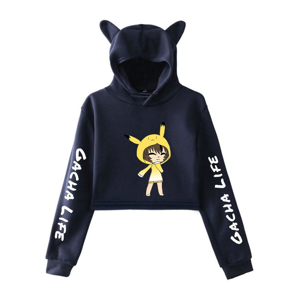Gacha Life Cartoon Crop Cat Style Harajuku Hoodies - KawaiiMerch.com