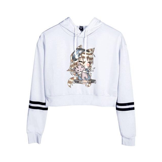 Gacha Life Cartoon Pattern Crop Harajuku Hoodies - KawaiiMerch.com