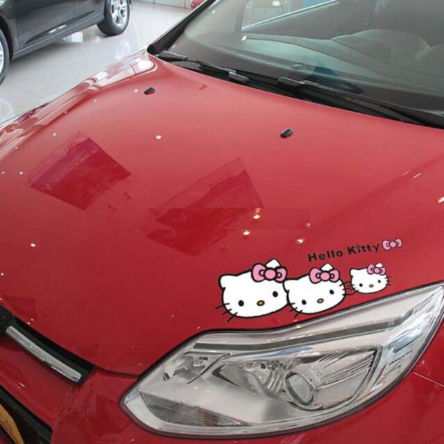 Hello Kitty Cartoon Car Accessories Decal Stickers - KawaiiMerch.com