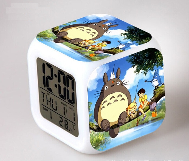Totoro Anime LED Color Flash Digital Alarm Clocks - KawaiiMerch.com