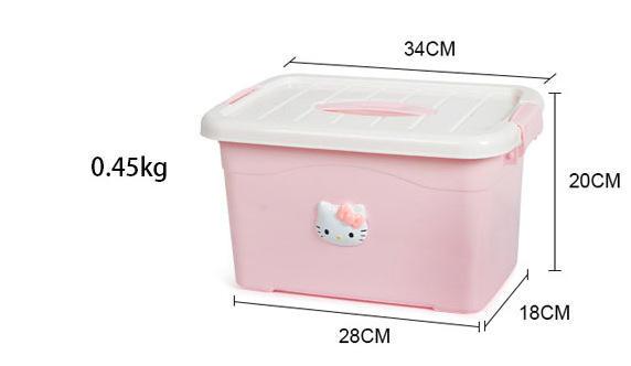 Hello Kitty Cartoon Plastic Container Waterproof Plastic Storage Box ...