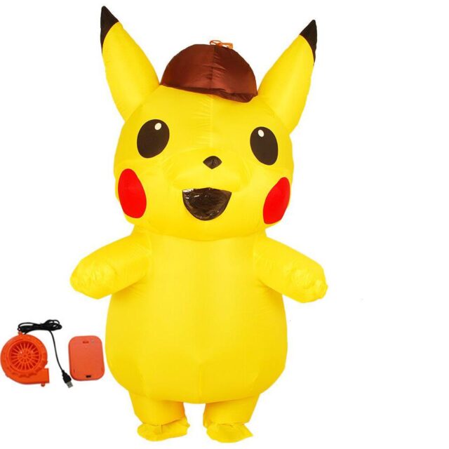 Inflatable Pikachu Costumes Halloween Cosplay Large Pokemon Mascot