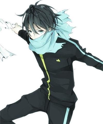 Anime Noragami Yato Wig And Cargo Suit (Jacket + Pants + Scarf Wig ...