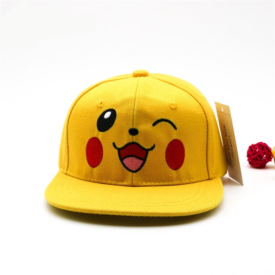 Anime Pokemon Pikachu Embroidery Snapback Hat - KawaiiMerch.com