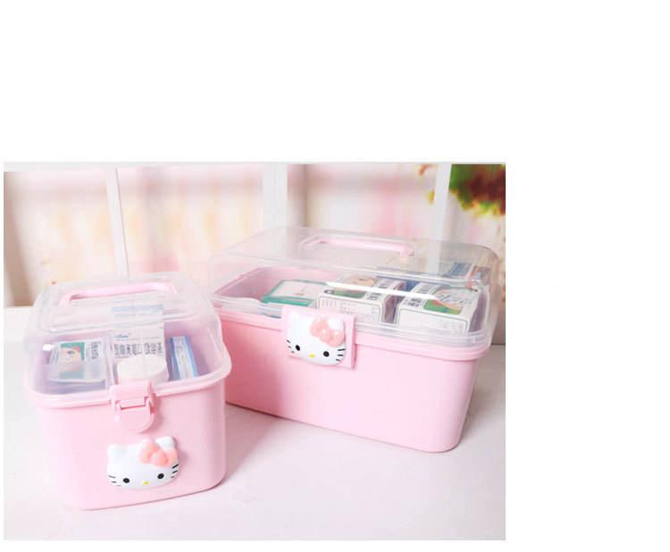 Hello Kitty Plastic Container Toy/ Jewelry/ Cosmetic/ Pill Storage Box ...