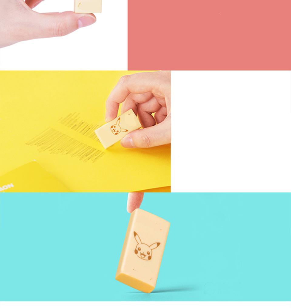 Pokemon Pikachu Orange Blue Pink Erasers Office And School Stationery ...