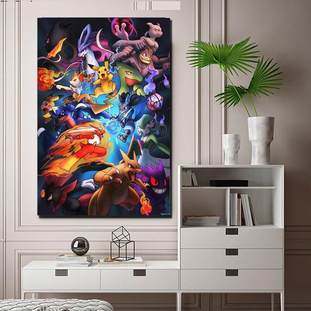 Pokemon Pokken Tournament Painting Print Wall Art Poster For Bedroom ...