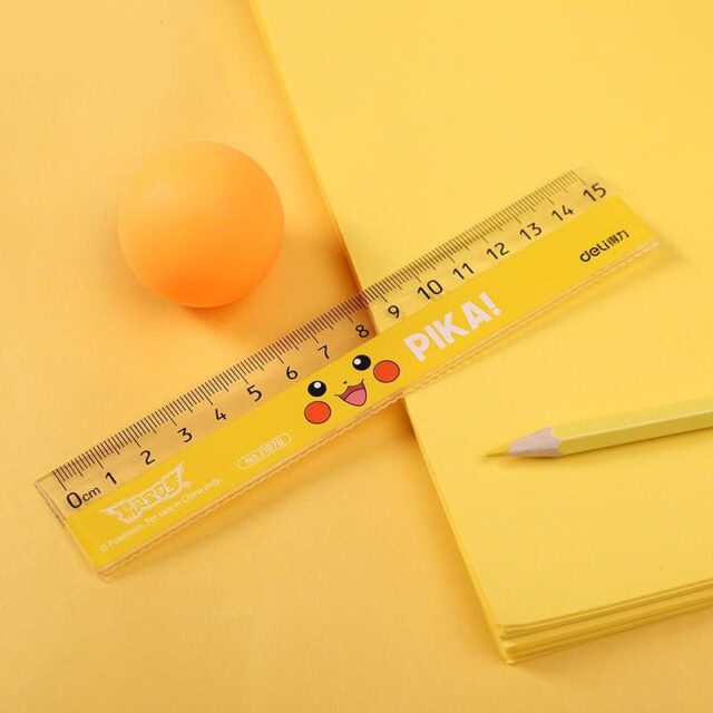 Pokemon Pikachu Pattern Transparent Stationery Plastic Ruler ...