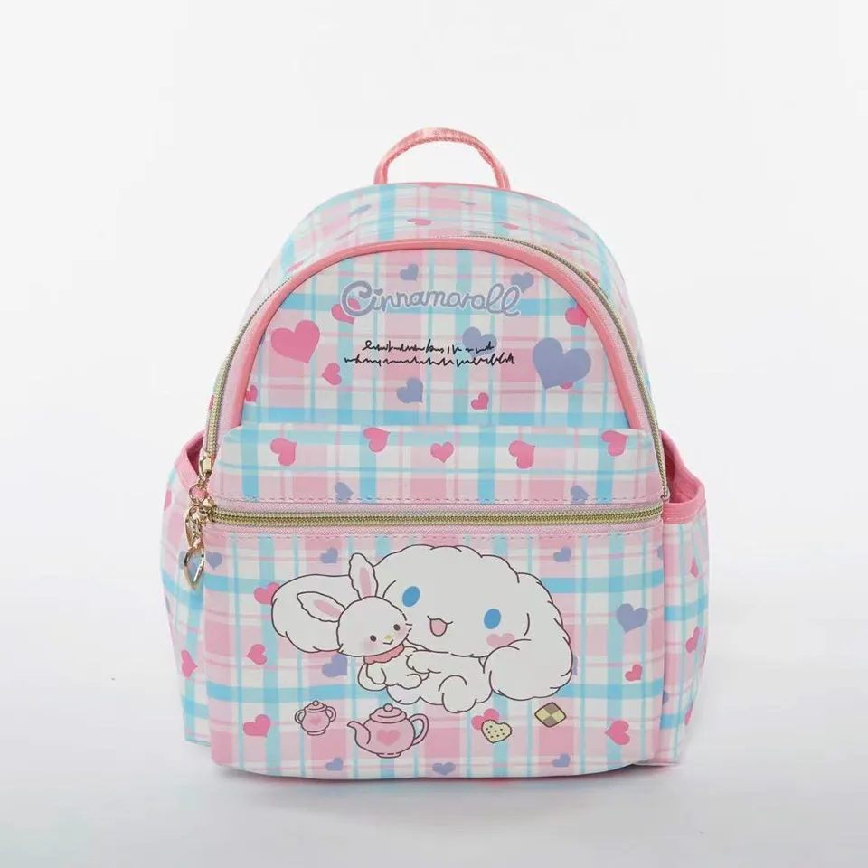 Cinnamon Cinnamoroll Soft Pink/Blue Backpack Shoulderbag - KawaiiMerch.com