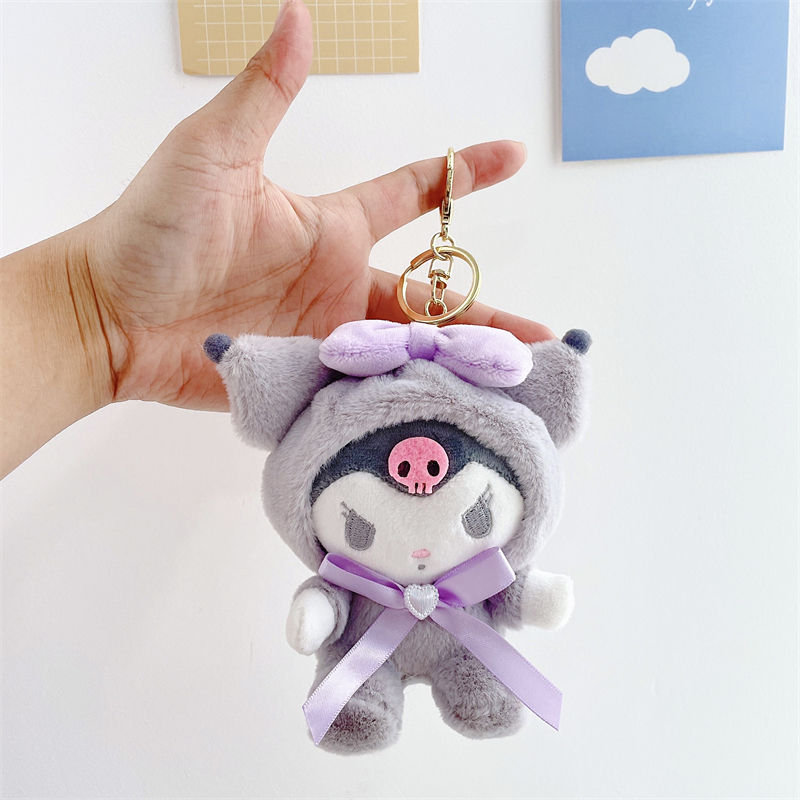 Cartoon Kuromi Kawaii Plush KeyChain - KawaiiMerch.com