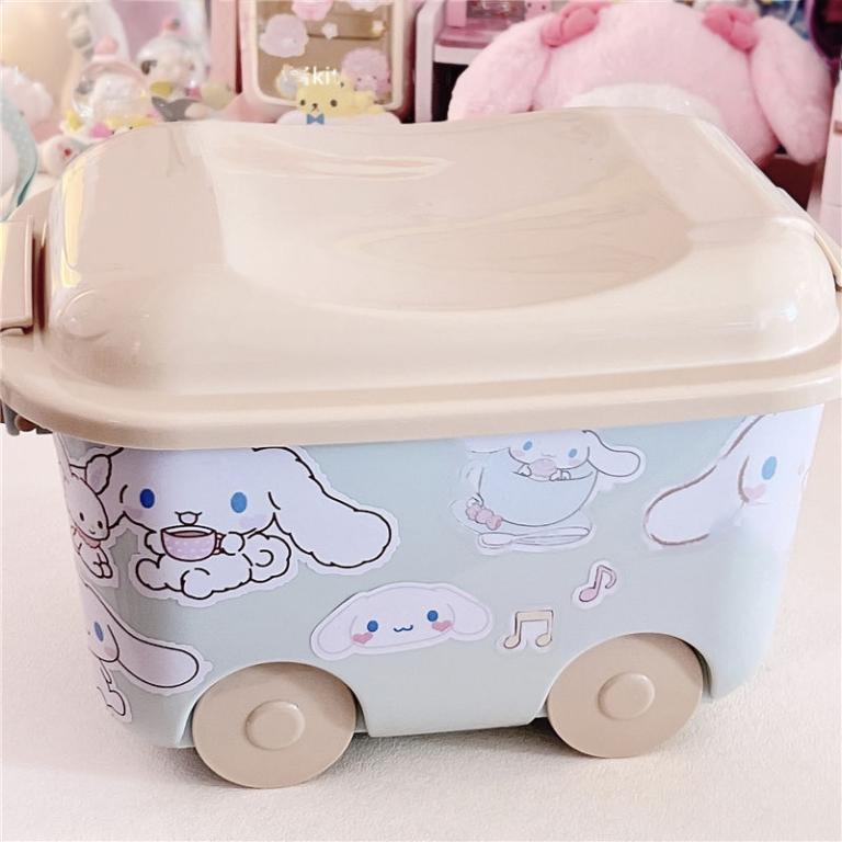 Cartoon Cinnamoroll Plastic Kawaii Trolley Storage Box - KawaiiMerch.com
