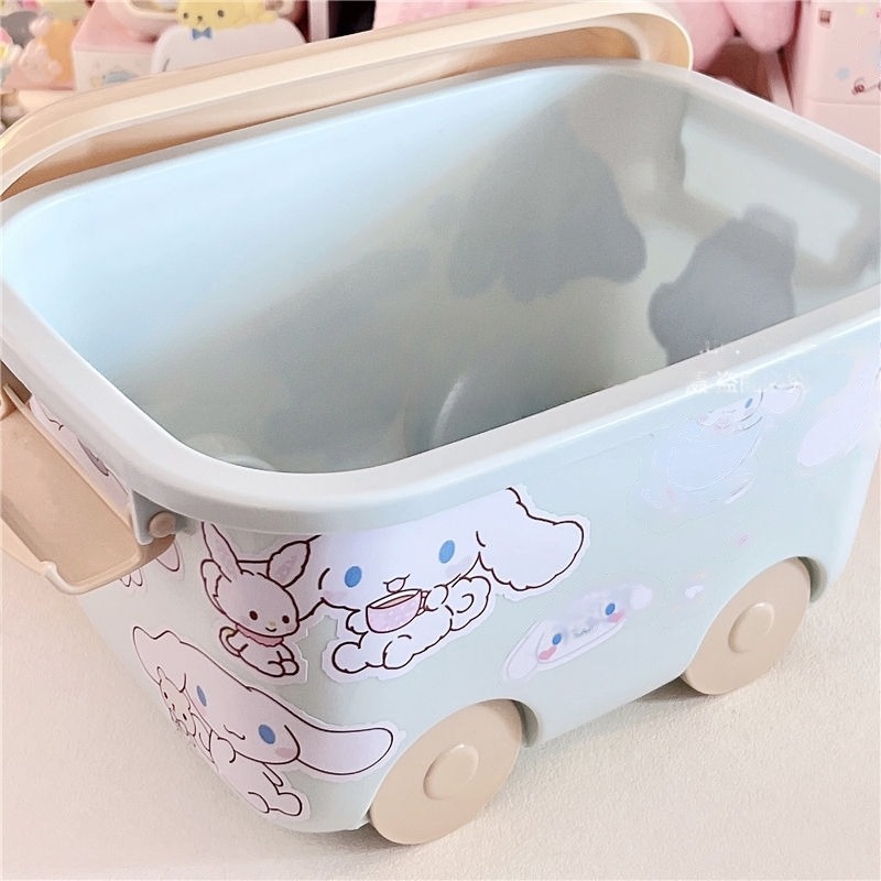 Cartoon Cinnamoroll Plastic Kawaii Trolley Storage Box - KawaiiMerch.com