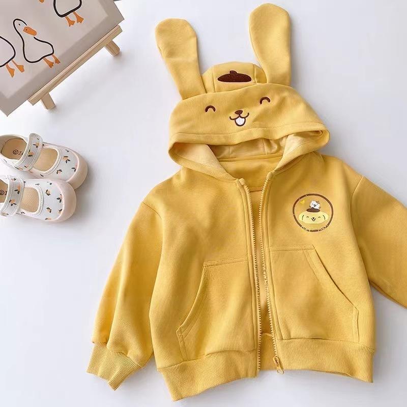 Sanrio Kawaii Pompompurin Cartoon Hoodie Coat Jacket - KawaiiMerch.com