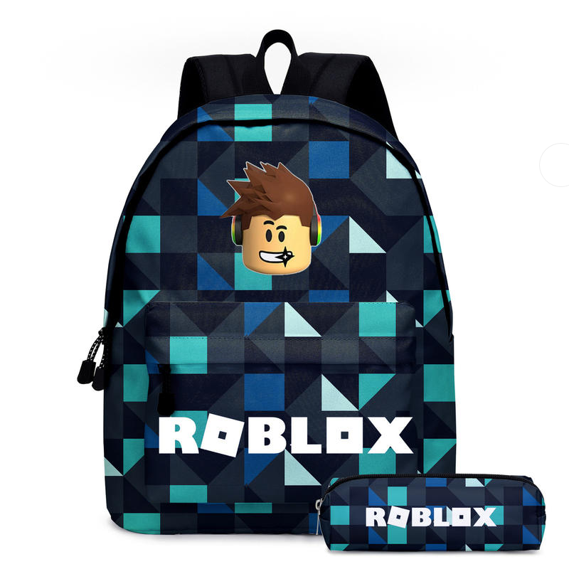 Kawaii Cartoon Roblox Backpack With Pencil Case - KawaiiMerch.com