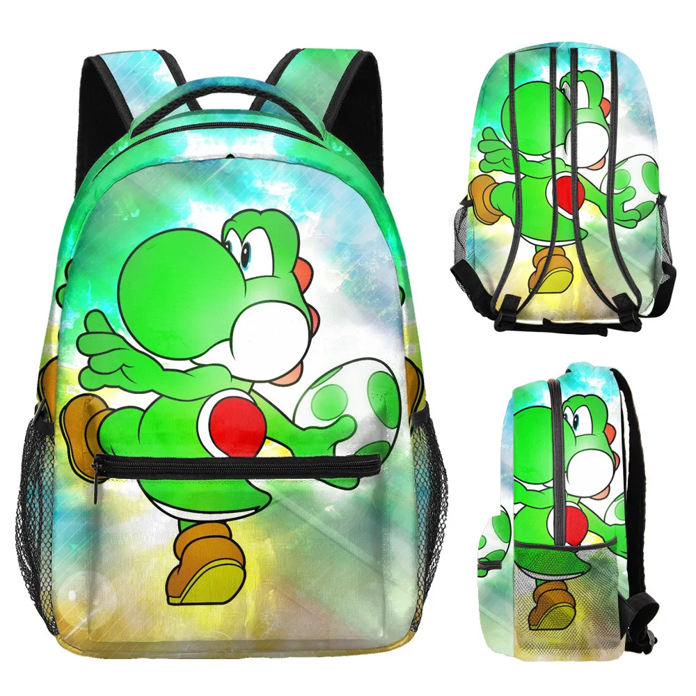 Kawaii Cartoon Yoshi Oxford Waterproof Backpack - KawaiiMerch.com