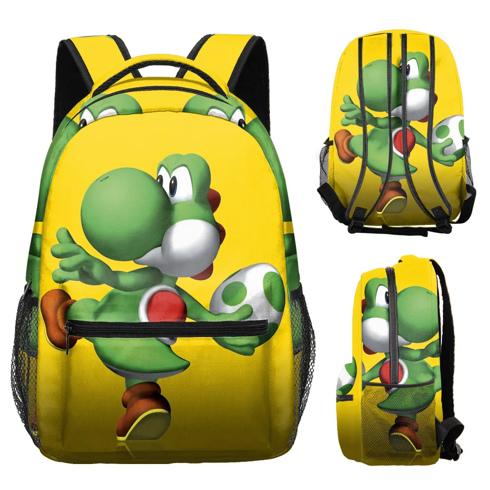 Kawaii Cartoon Yoshi Oxford Waterproof Backpack - KawaiiMerch.com