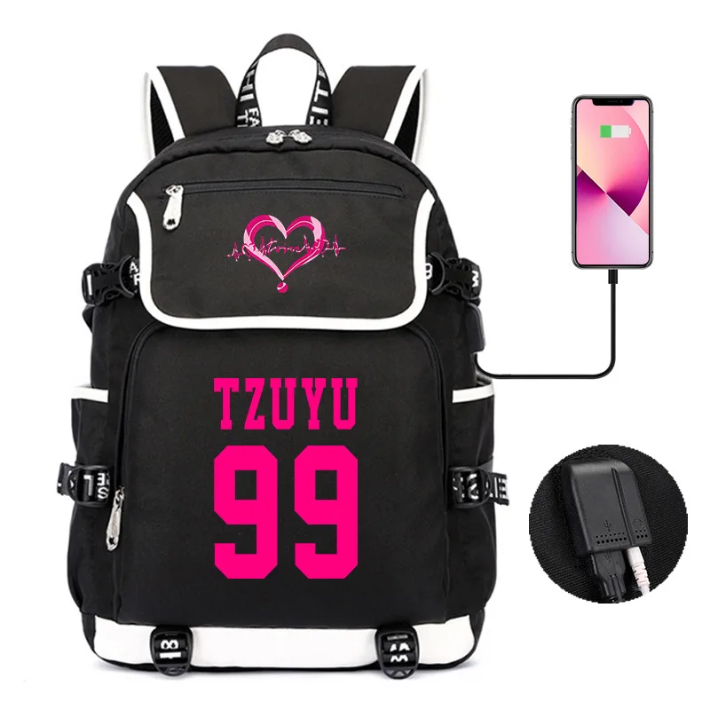 Kawaii K-Pop Twice USB Charging Student Backpack - KawaiiMerch.com
