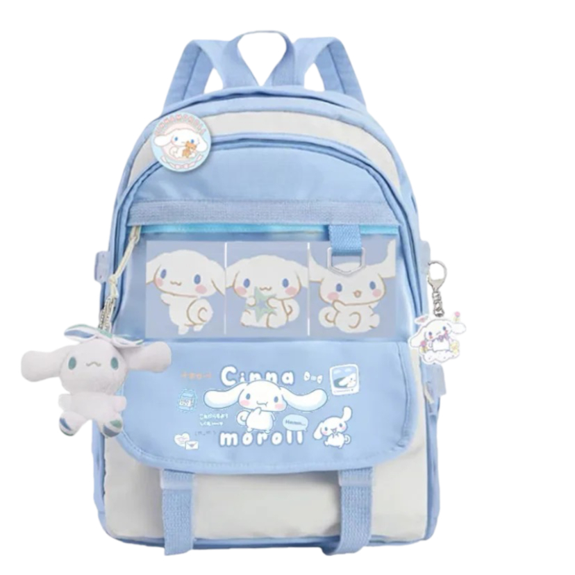 Sanrio Kawaii Cinnamoroll Cartoon Student School Backpack - KawaiiMerch.com