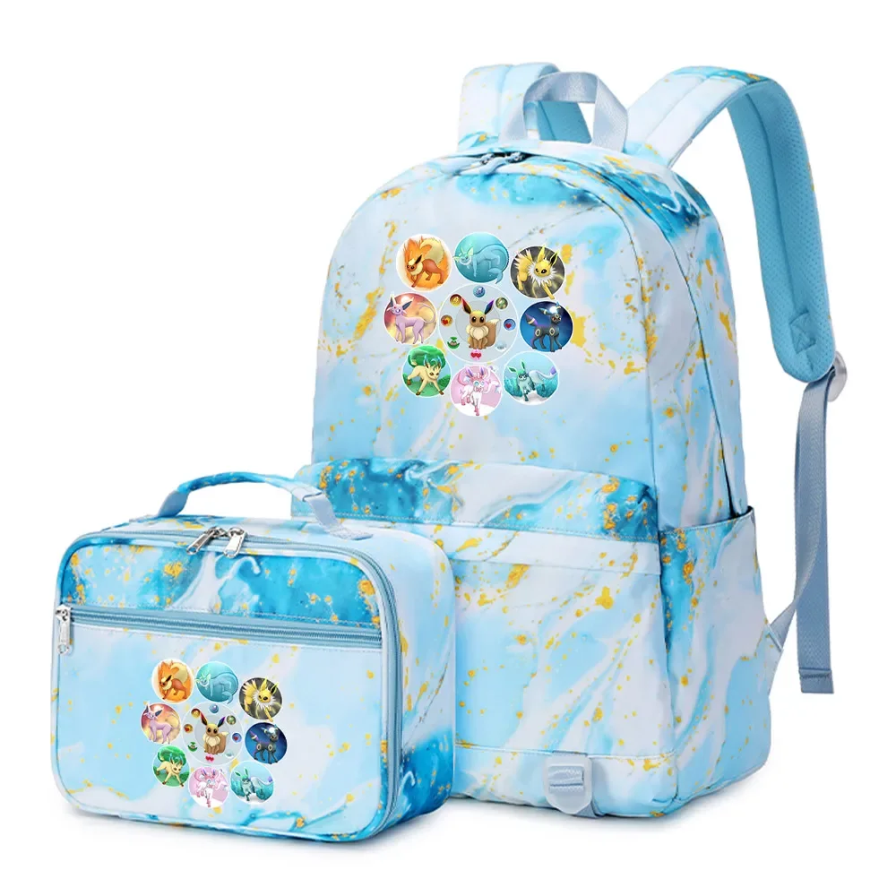 Kawaii Pokemon Eevee Evolution Backpack And Lunch Bag - KawaiiMerch.com