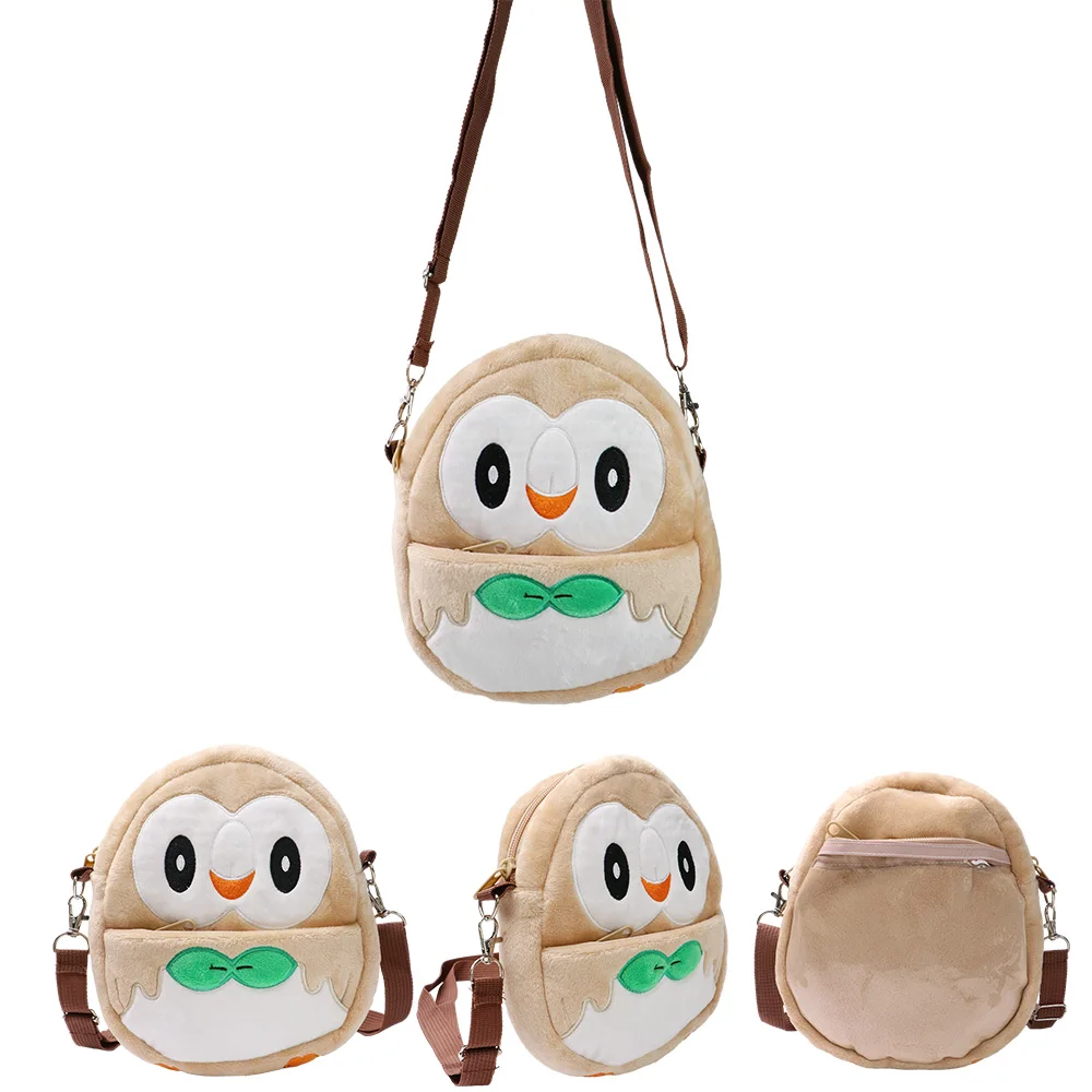 Kawaii Cartoon Pokemon Rowlet Plush Backpack - KawaiiMerch.com