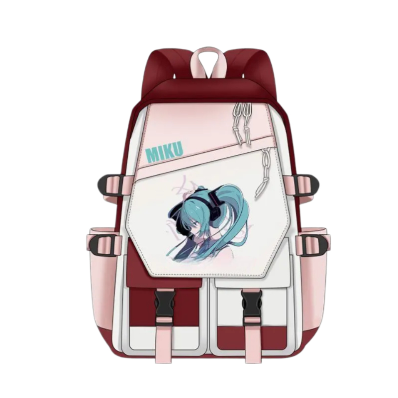 Kawaii Cartoon Hatsune Miku School Backpack - KawaiiMerch.com