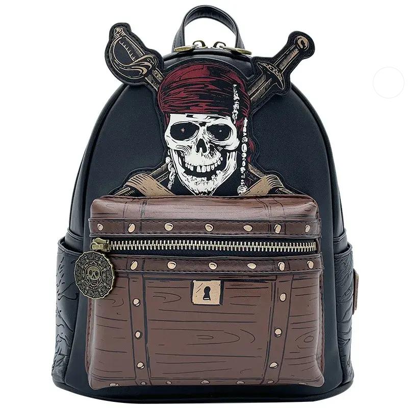 Cartoon Pirates Of The Caribbean Skull Backpack - KawaiiMerch.com