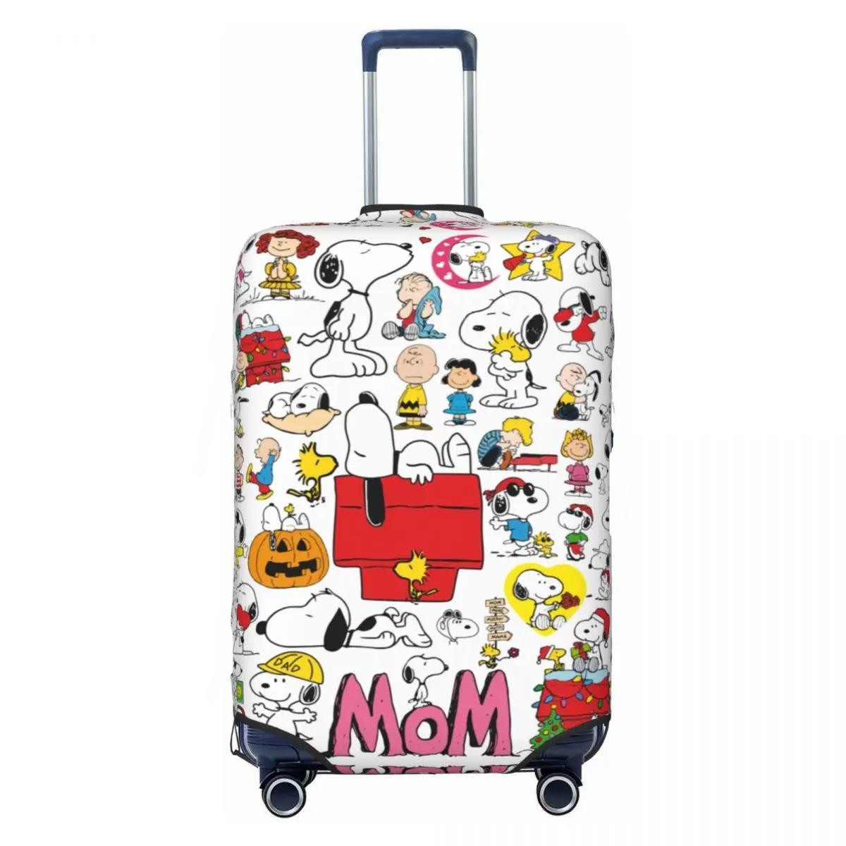 Cartoon kawaii Snoopy With Friends Luggage Trolley Bag Cover ...