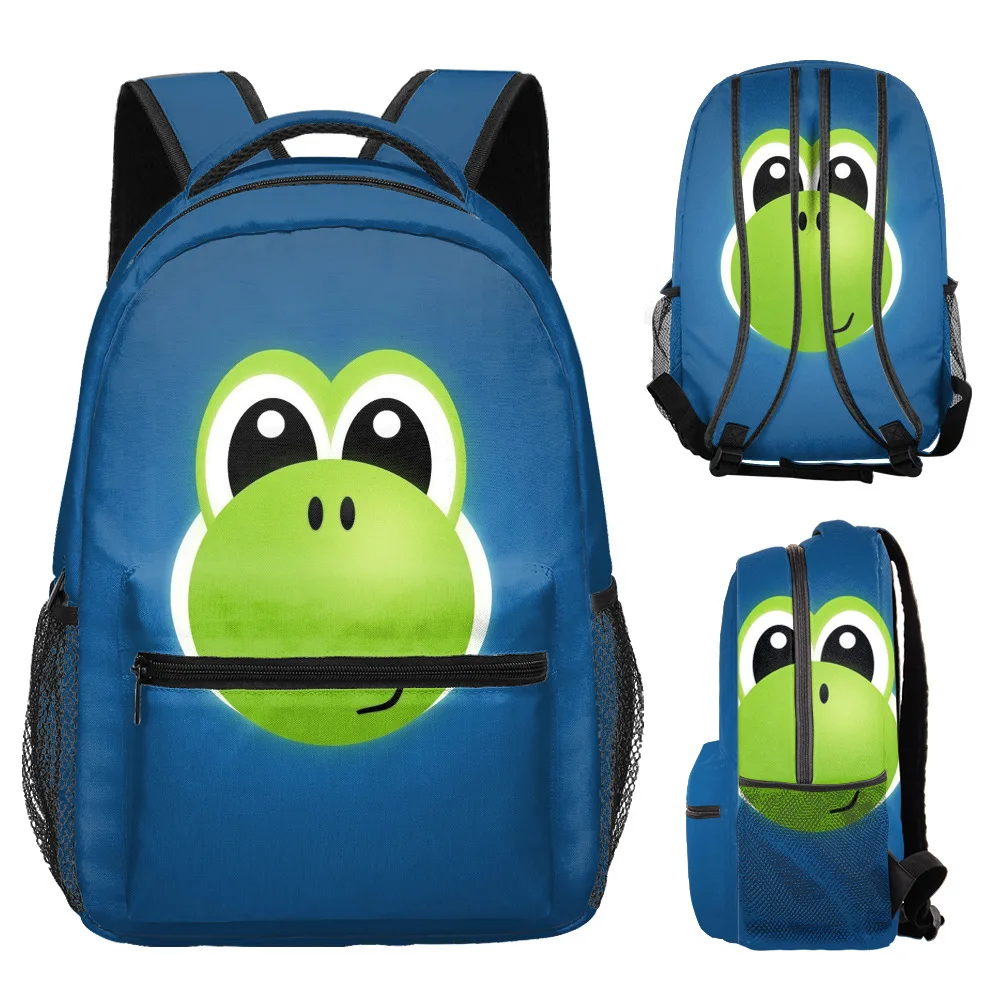 Kawaii Cartoon Yoshi Dinosaur Travel Backpack - KawaiiMerch.com