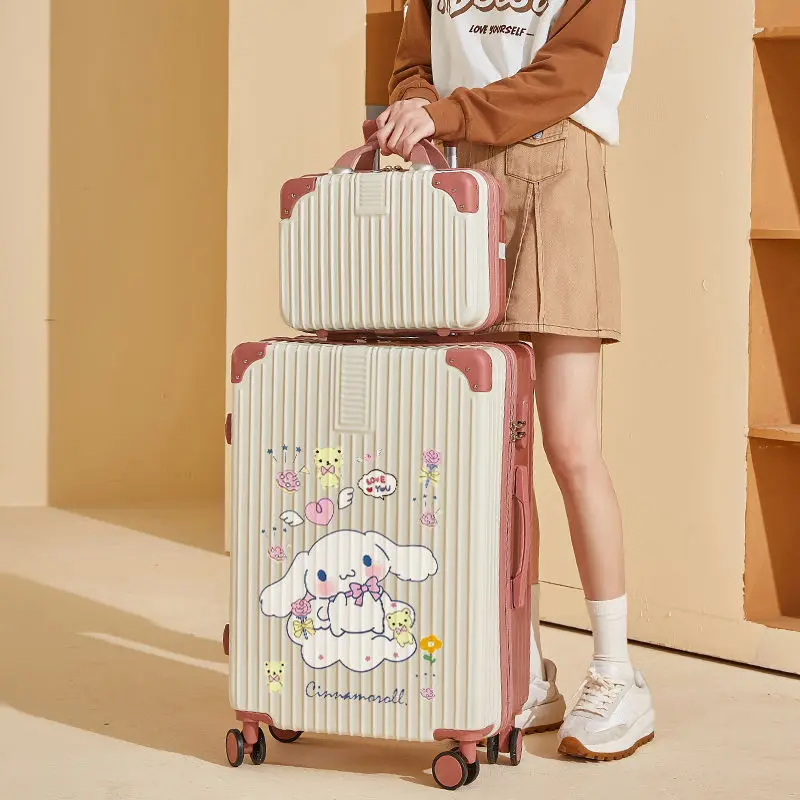 Kawaii Anime Cinnamoroll Suitcase With Handbag - KawaiiMerch.com