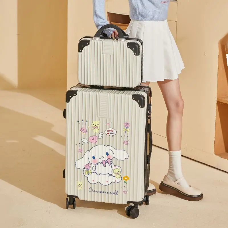 Kawaii Anime Cinnamoroll Suitcase With Handbag - KawaiiMerch.com