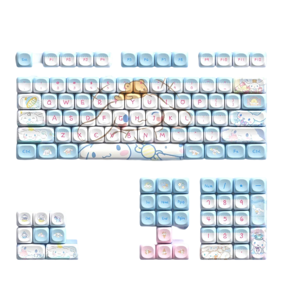 Sanrio Kawaii Cartoon Cinnamoroll Keycaps - KawaiiMerch.com