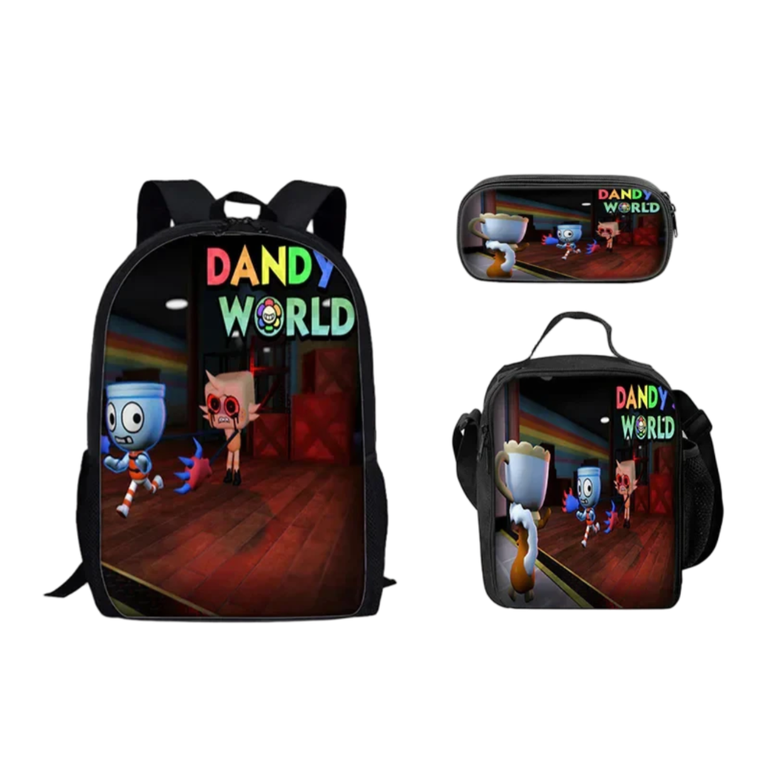 3Pcs/Set Cartoon Dandy’s World Character Kawaii Backpack And Lunch Bag ...