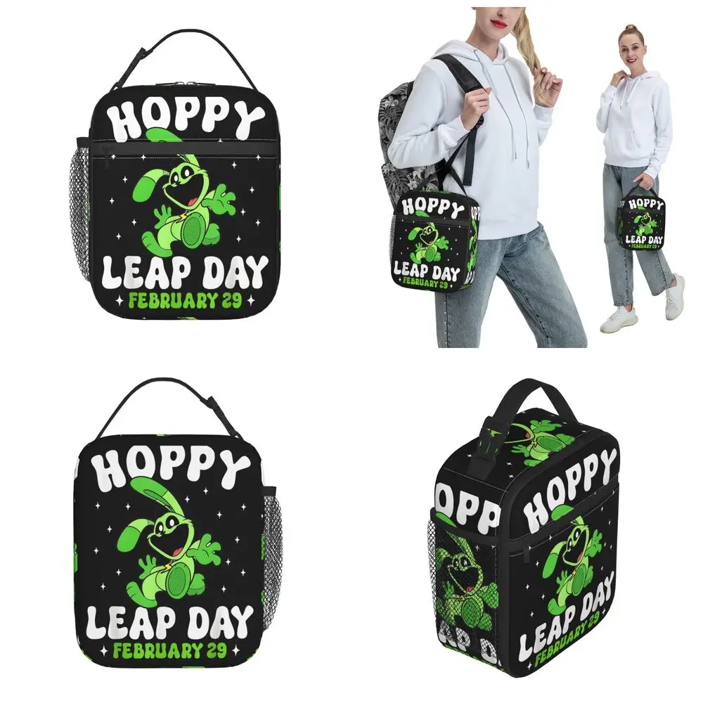 Kawaii Cartoon Smiling Critters Hoppy Leap Day Lunch Bag - KawaiiMerch.com