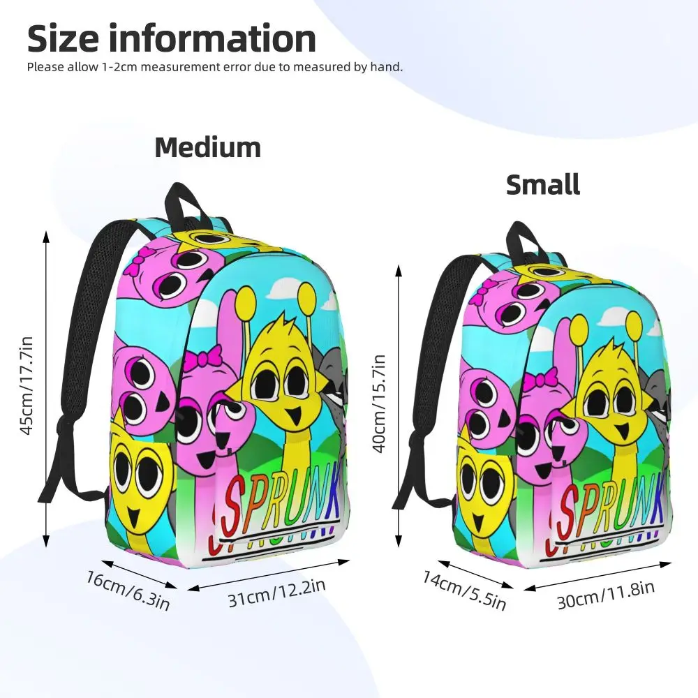 Kawaii Cartoon Sprunki Incredibox Pinki And Simon With Gray Backpack ...