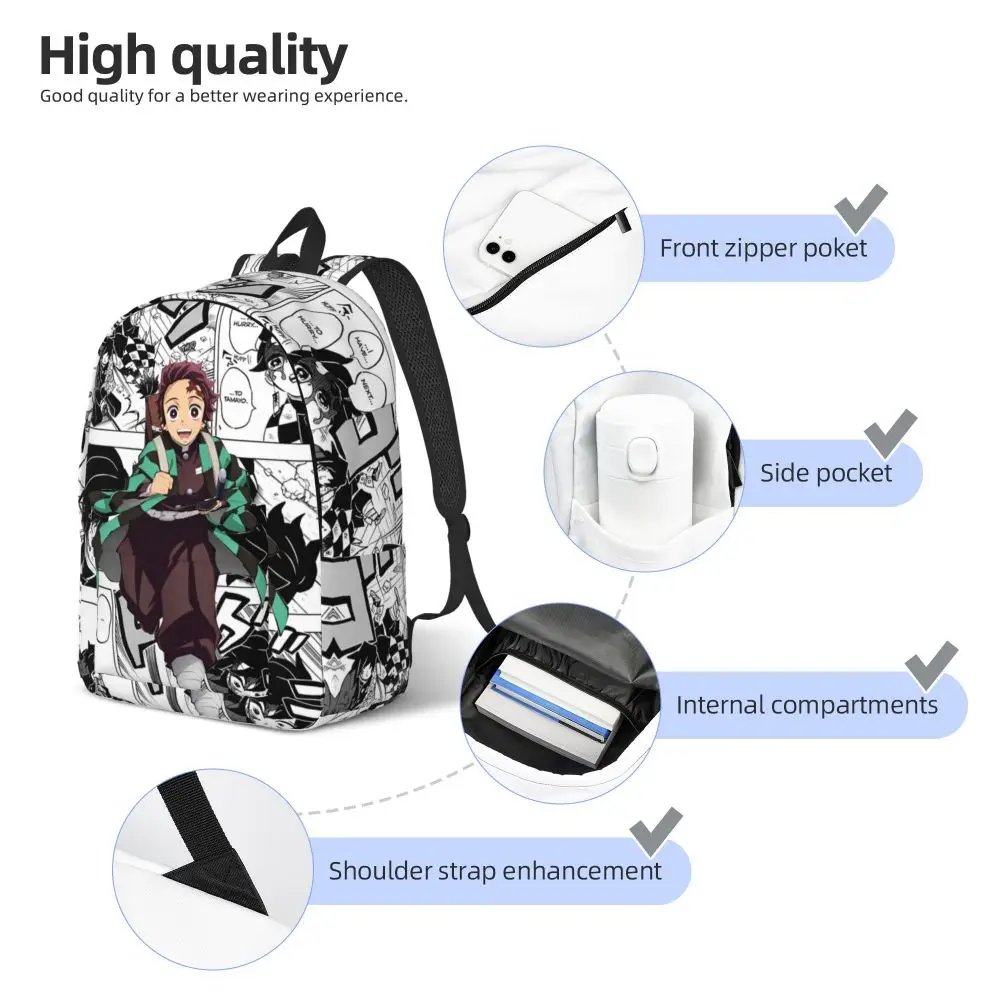 Anime Kawaii Demon Slayer Tanjiro Backpack - KawaiiMerch.com