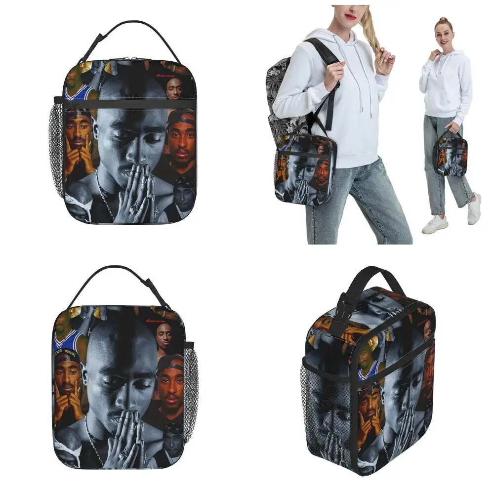 Kawaii Tupac Shakur Insulated Lunch Bag - KawaiiMerch.com