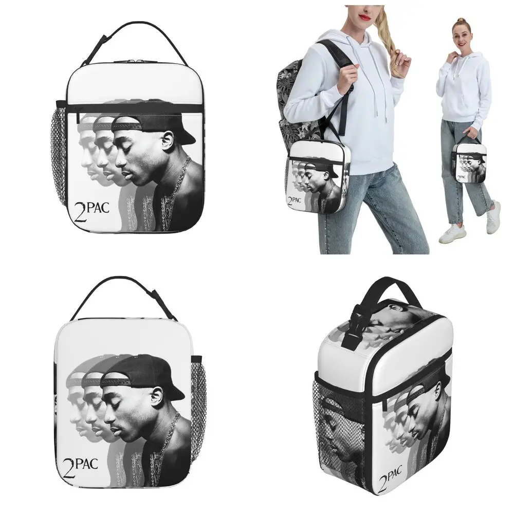 Tupac Shakur Printed Insulated Kawaii Lunch Bag - KawaiiMerch.com