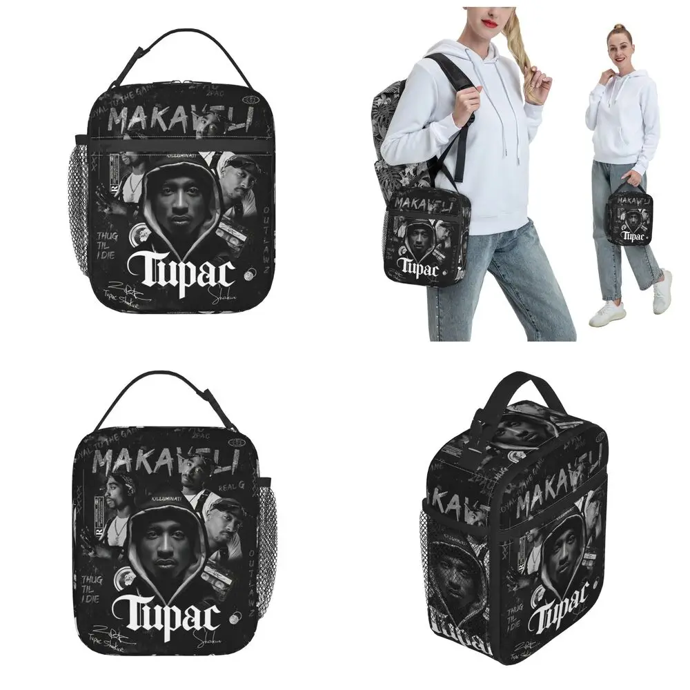 Kawaii Tupac Shakur Print Insulated Lunch Bag - KawaiiMerch.com