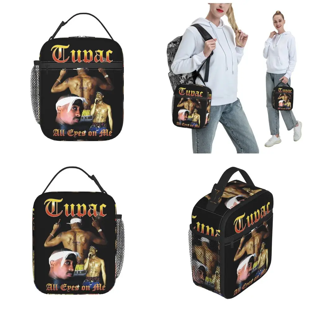 Tupac Shakur Print Polyester Kawaii Lunch Bag - KawaiiMerch.com