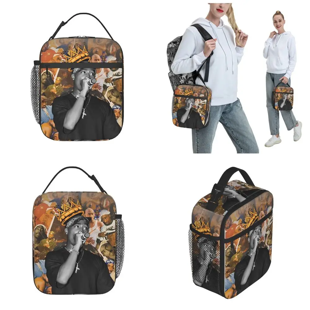 Tupac Shakur Insulated Kawaii Lunch Bag - KawaiiMerch.com