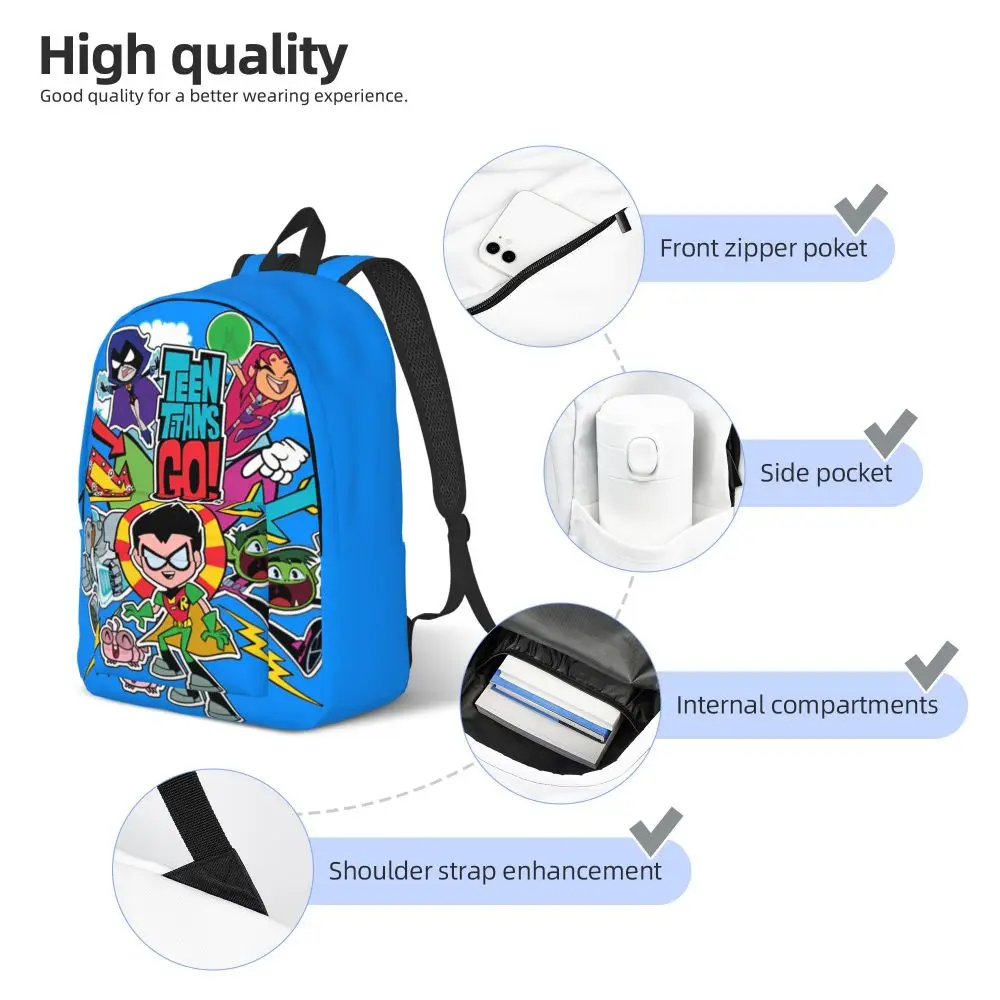 Anime Teen Titans Go! Kawaii Character Printed Backpack - KawaiiMerch.com
