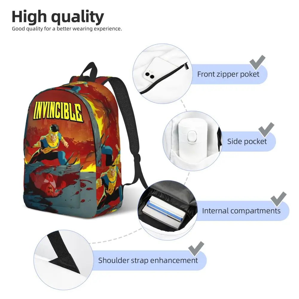 Cartoon Invincible Student Backpack - KawaiiMerch.com