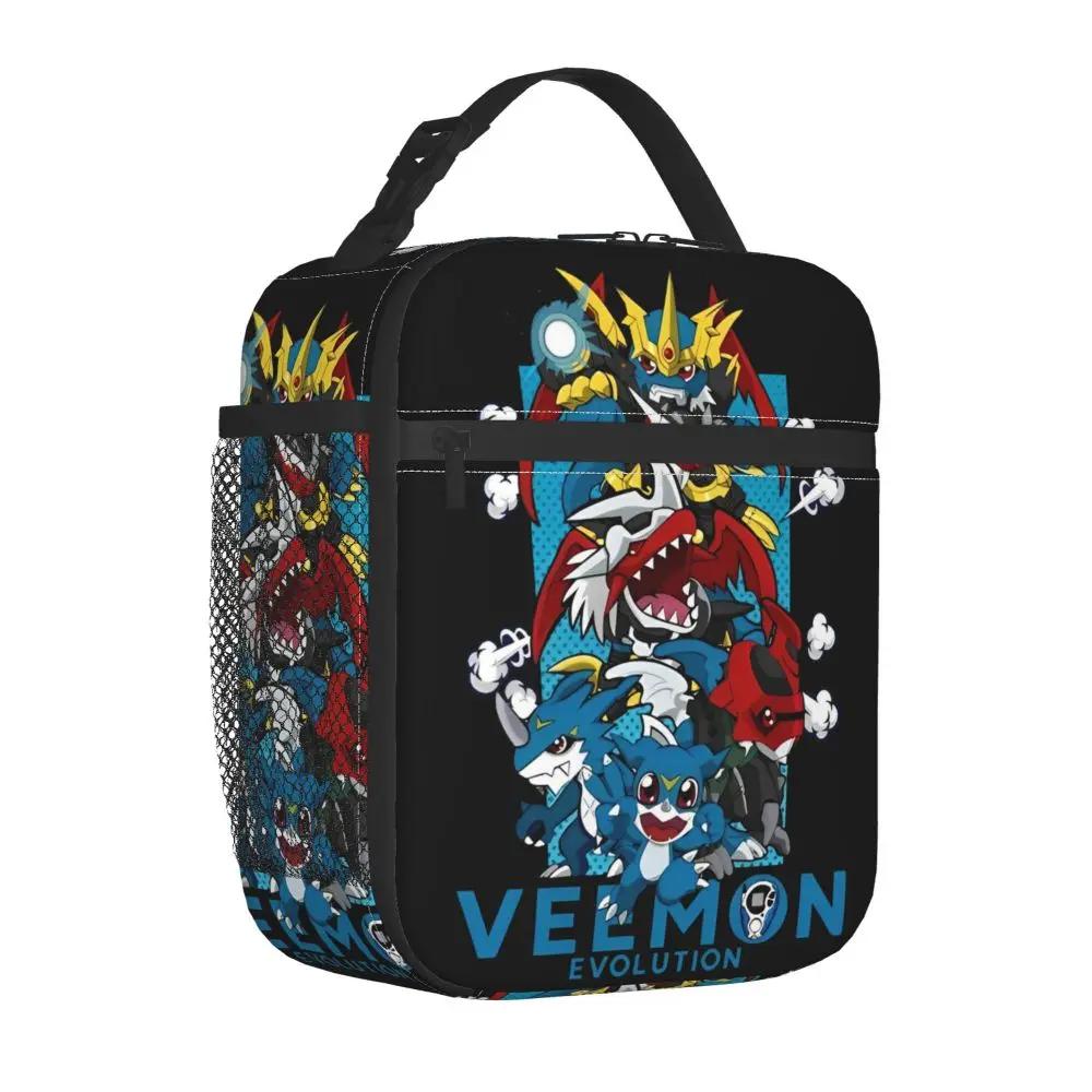 Cartoon Kawaii Digimon Veemon Evolution Lunch Bag - KawaiiMerch.com