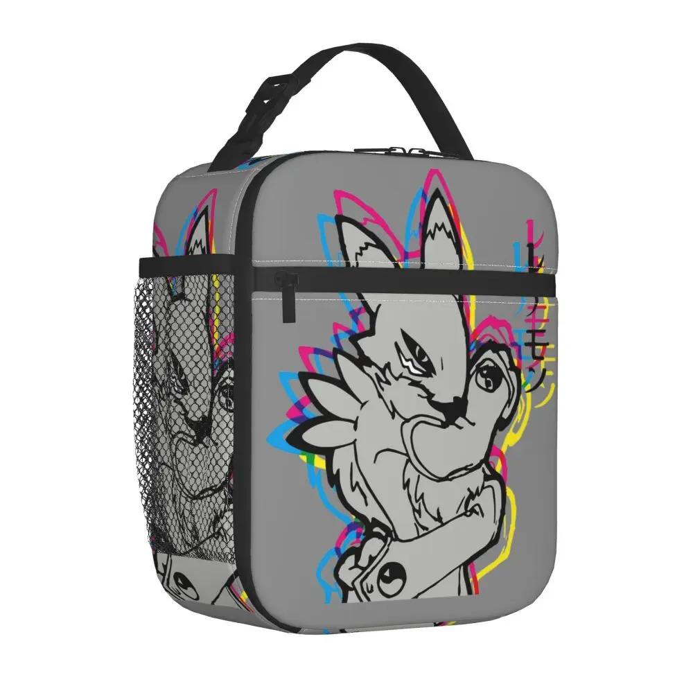 Cartoon Digimon Colors Renamon Kawaii Lunch Bag - KawaiiMerch.com
