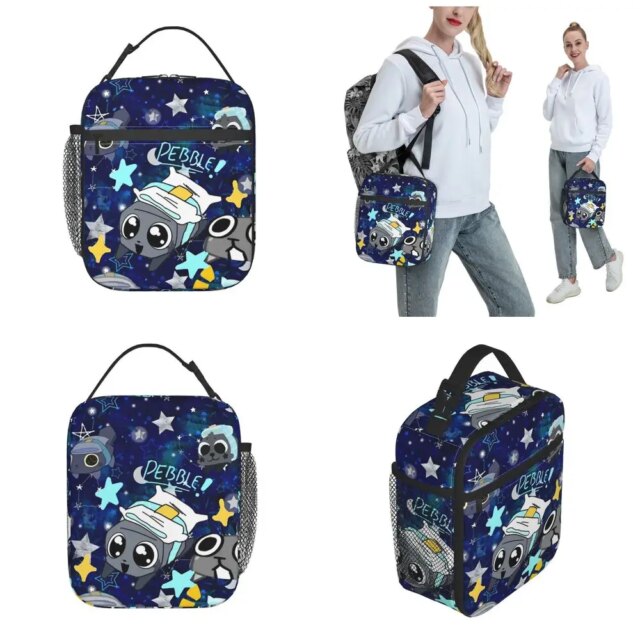 Kawaii Cartoon Dandy's World Pebble Pattern Lunch Bag - KawaiiMerch.com